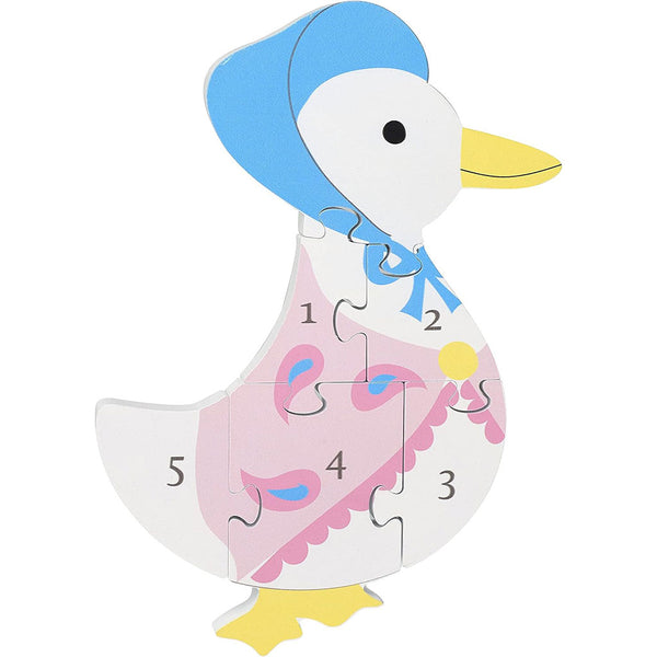 Jemima Puddle duck Number Puzzle: Official Licensed Peter Rabbit Toy ...