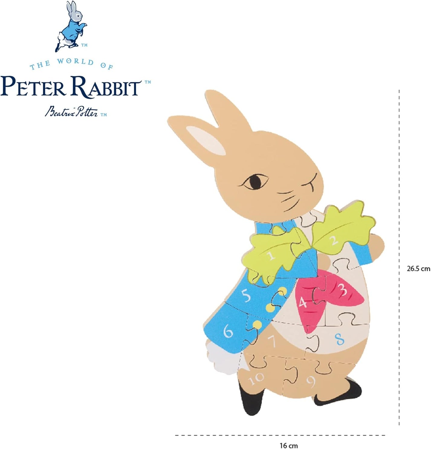 Peter Rabbit Number Puzzle - Educational Wooden Jigsaw Toy – Peter ...